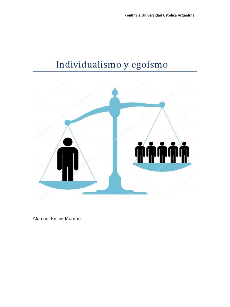 Individualismo y Egoismo | PDF | Individualismo | Egoismo psicologico