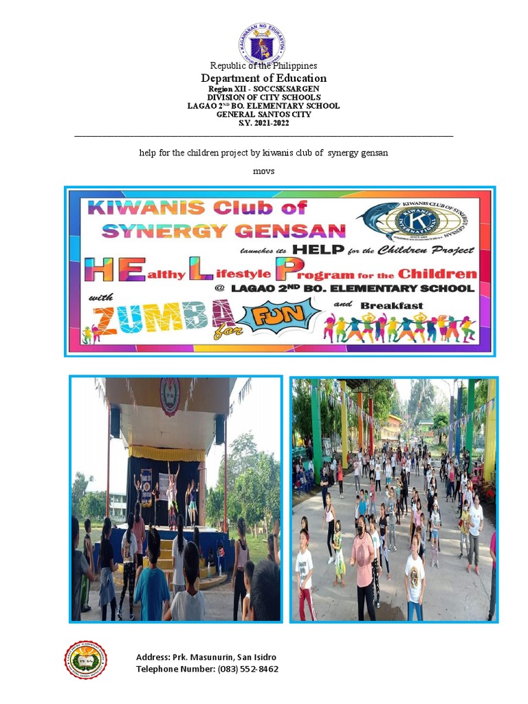 Help For The Children Project by Kiwanis Club of Synergy Gensan | PDF