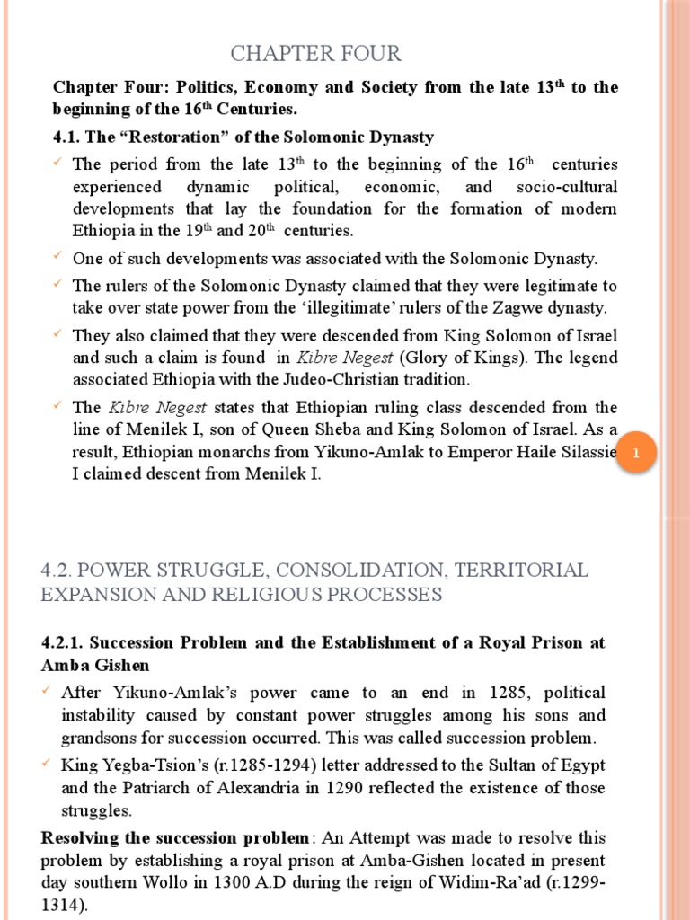 History Chapter Four | PDF | Ethiopia