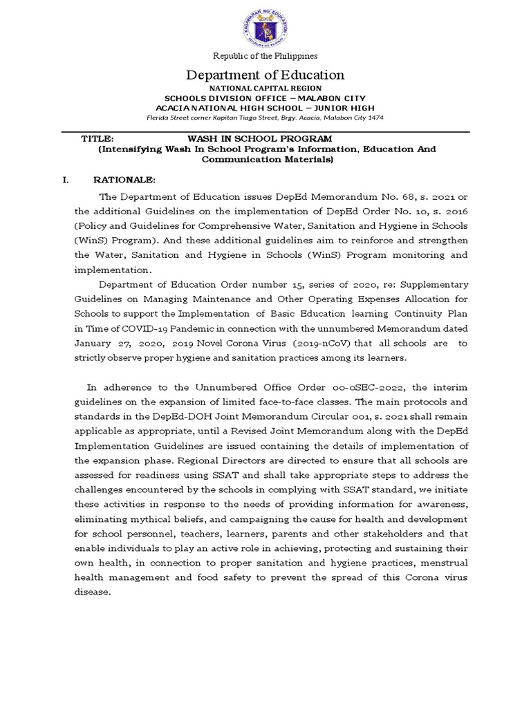 Wins-Iec Edit | PDF | Wash | Sanitation