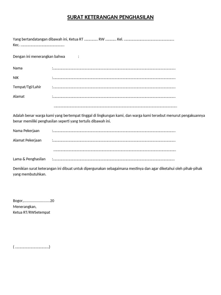 Form Sku, BKR, Domisili-Dikonversi New | PDF