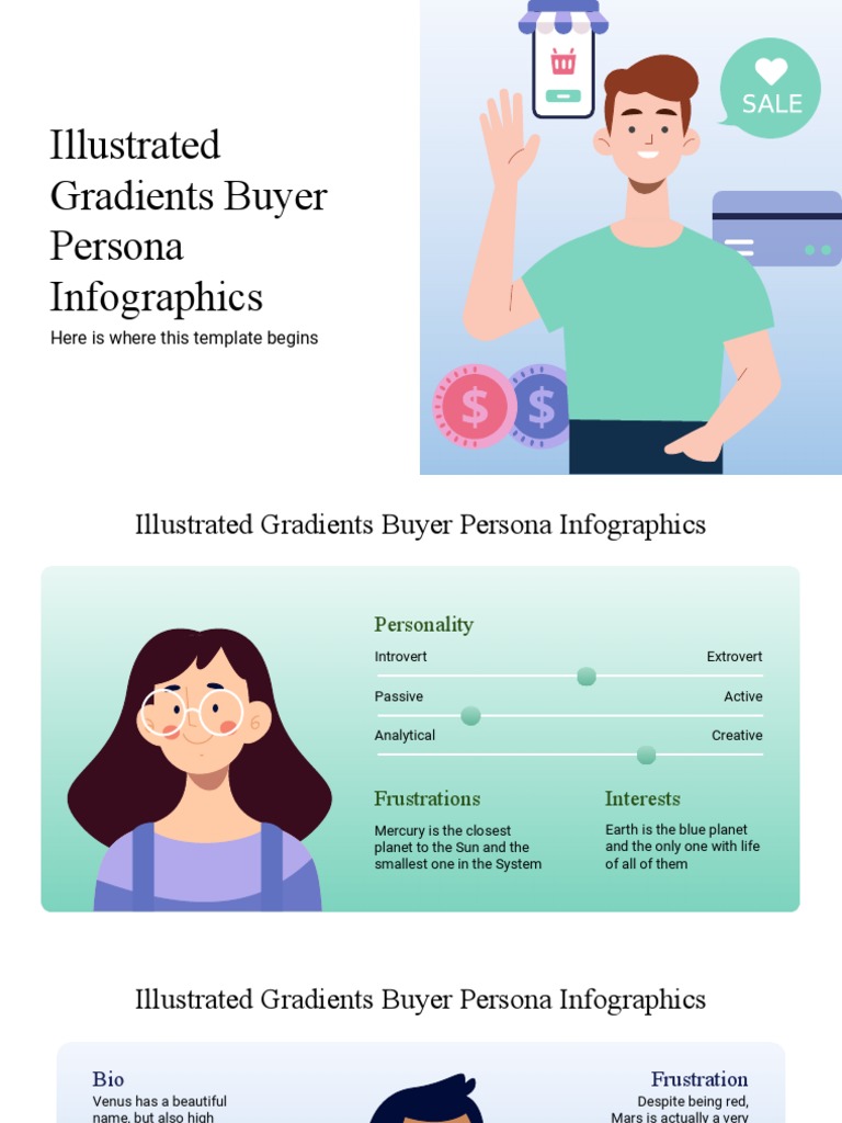 Illustrated Gradients Buyer Persona Infographics by Slidesgo | PDF ...