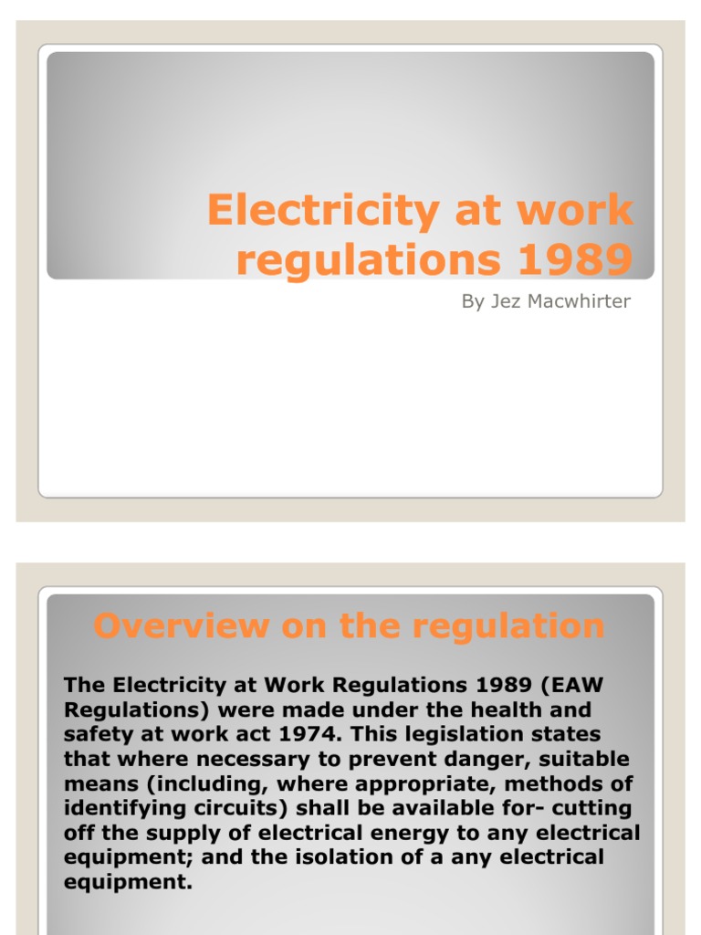 Summary of EAW Regulations 1989 | PDF