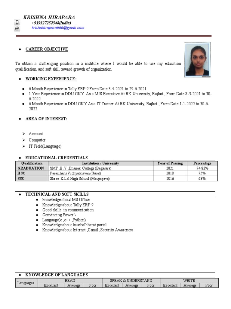 HK Resume | PDF | Communication