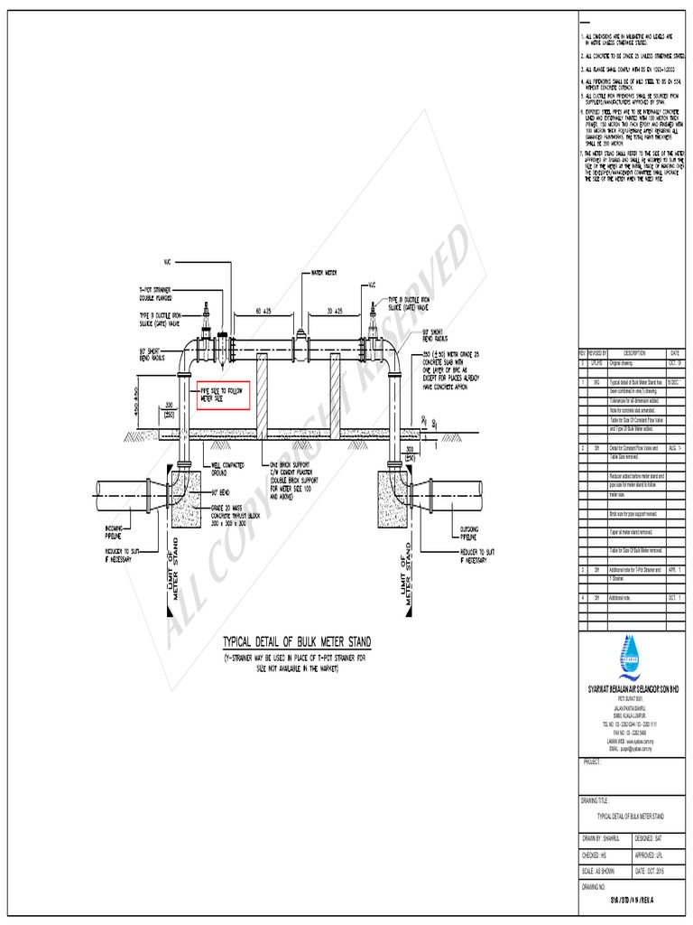 Bulk meter stand drawing revisions | PDF