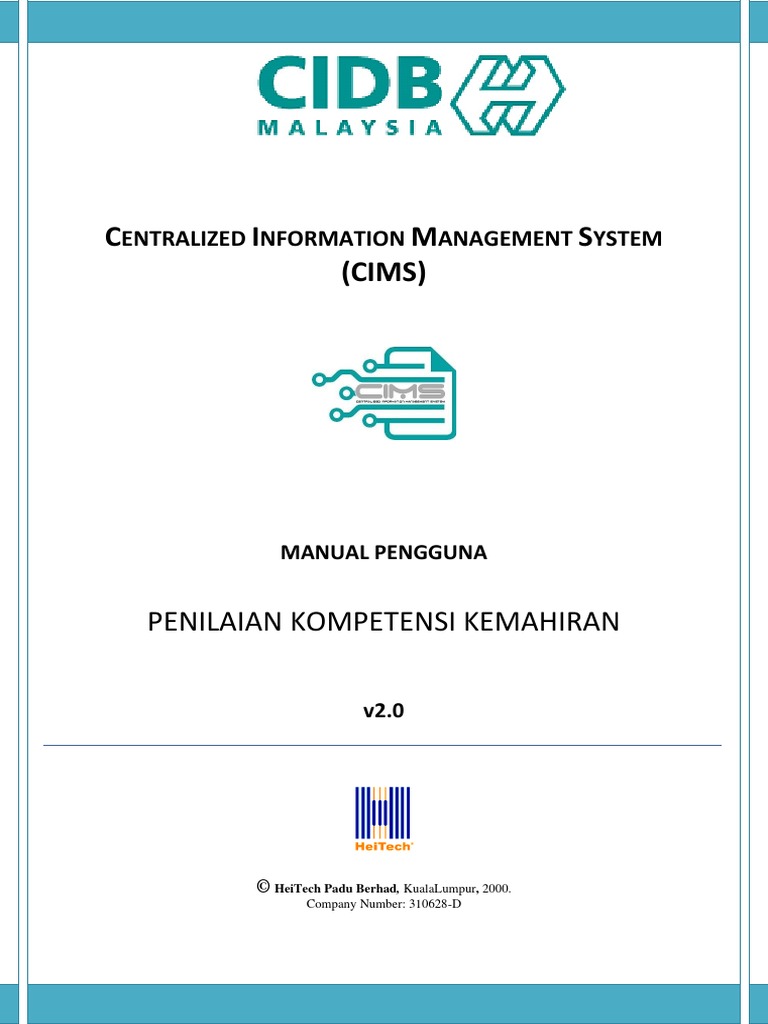 MANUAL PENGGUNA CIMS KONTRAKTOR (Penilaian Kompetensi) v2 | PDF