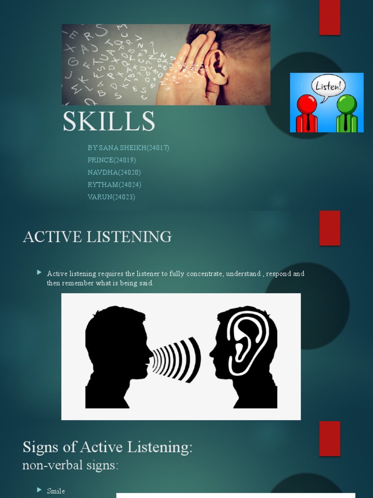 Listening Skill | PDF | Hearing | Communication