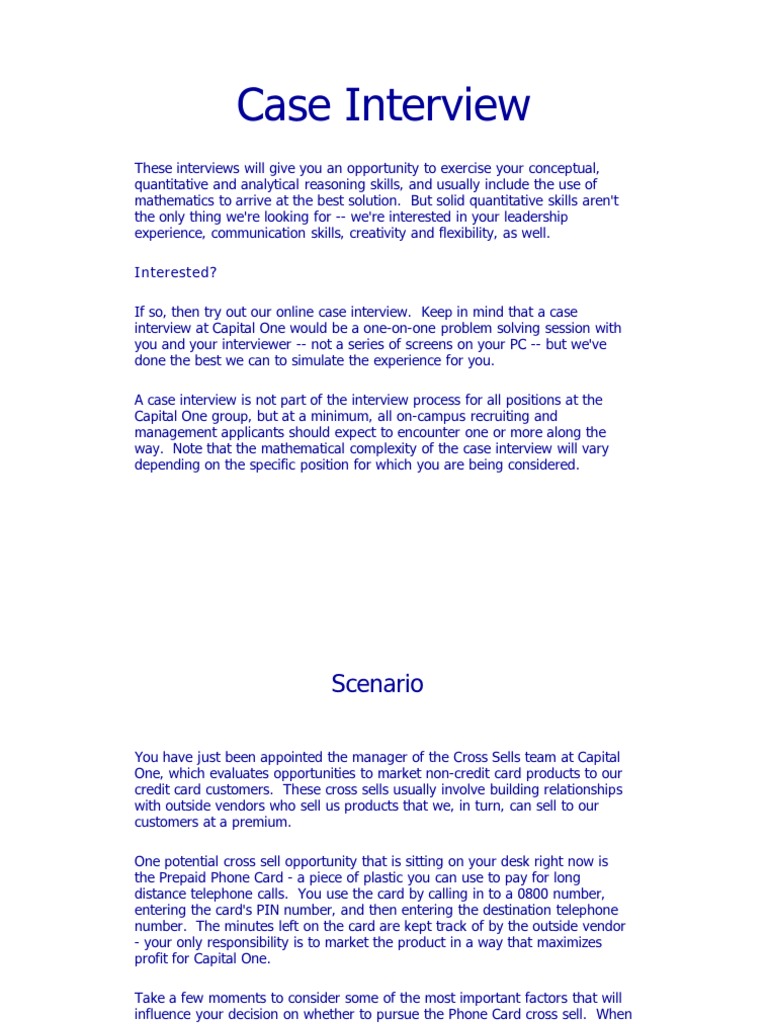 Capital One Case Interview | PDF | Direct Marketing | Credit Card