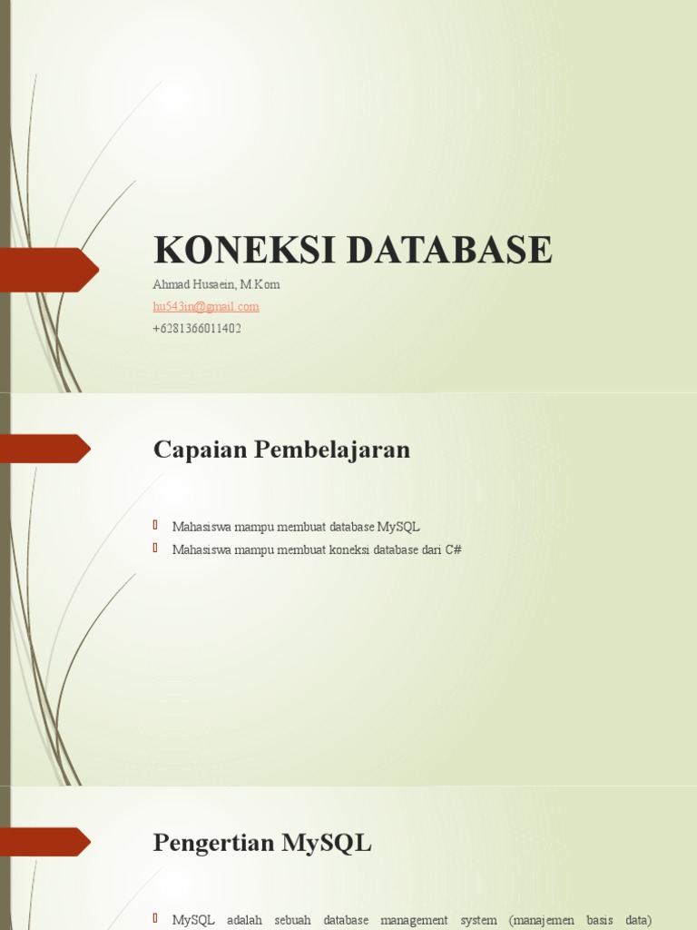 Koneksi Database | PDF | Komputer