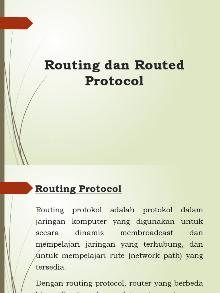 Pertemuan 13 Routing Dan Routed Protocol | PDF | Teknologi & Rekayasa