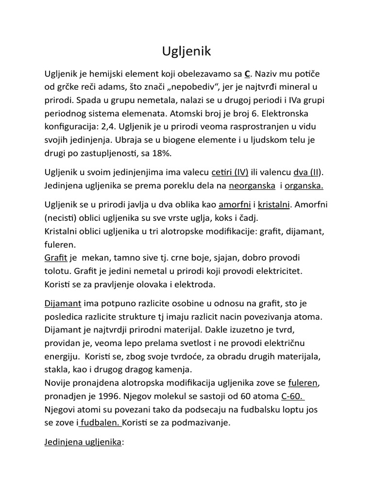 Ugljenik | PDF