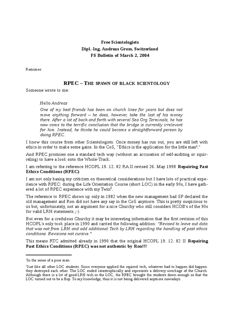 FSB 20031204 RPEC - The Spawn of Black Scientology | PDF | New Religious Movements | Ufo Religions