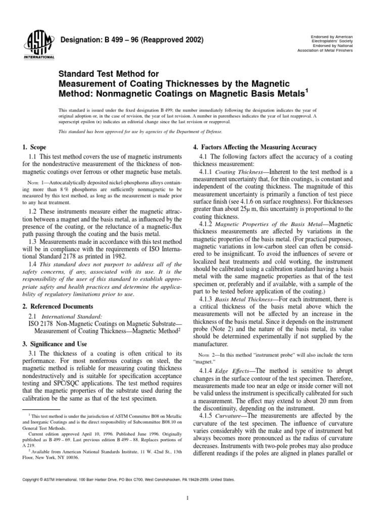 Astm B-499-02 | PDF | Calibration | Observational Error