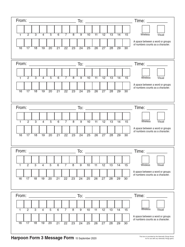 Harpoon Form 3 Message Template | PDF
