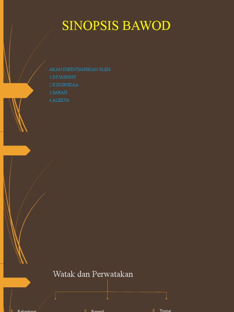 Sinopsis Cerpen Bawod dan Watak Utama | PDF