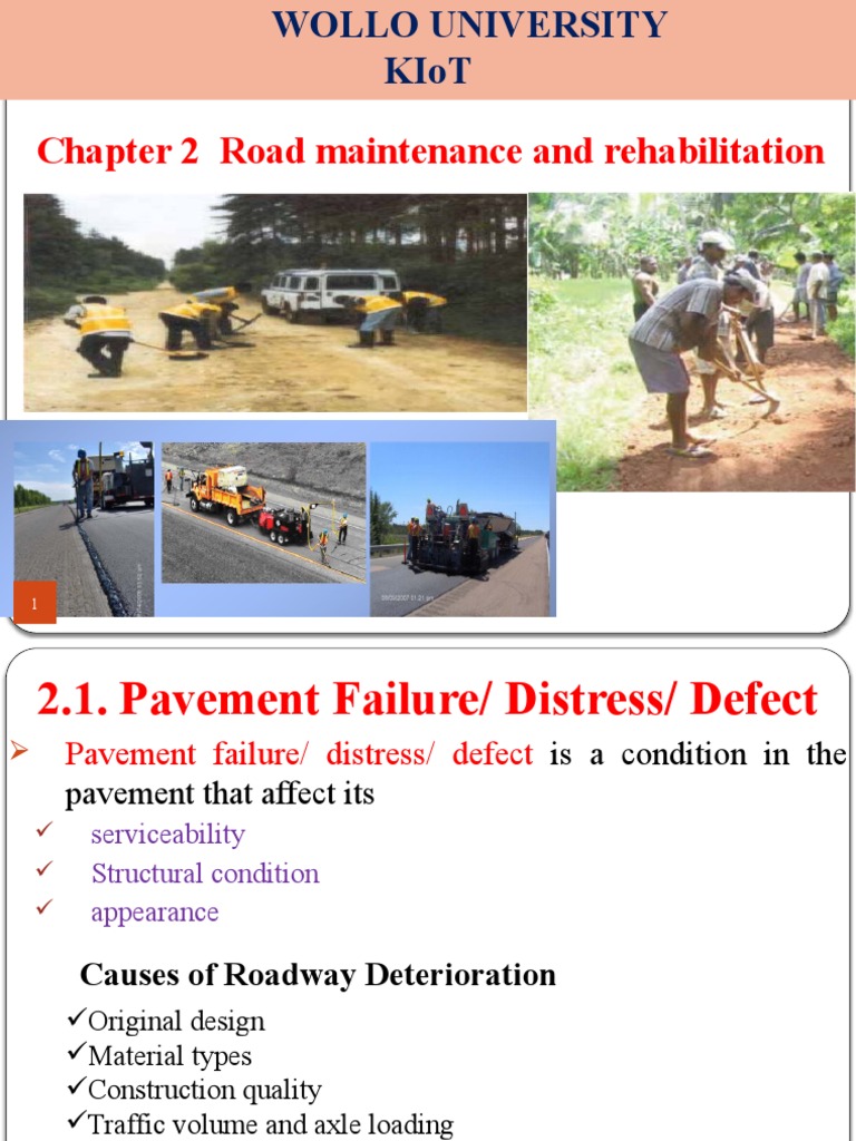 Chapter 2 Road Maintenance and Rehabilitation | PDF | Road Surface | Road