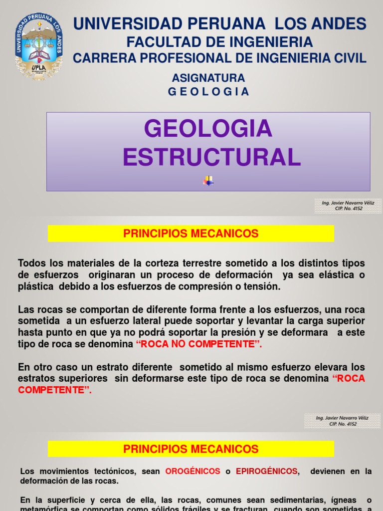 Geologia Clase Xvi - Geologia Estructural PDF | PDF | Falla (geología ...