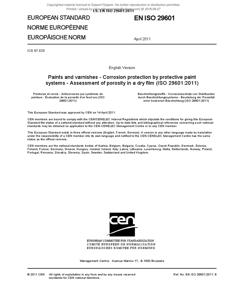 Iso 29601 PDF | PDF | High Voltage | International Organization For ...