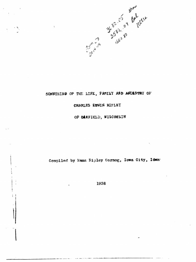 The Life of Charles Edwin Ripley (1840-1898) of Oakfield Wisconsin, by ...
