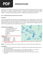 Reticulocyte Count With Miller Disc | PDF | Anemia | Red Blood Cell