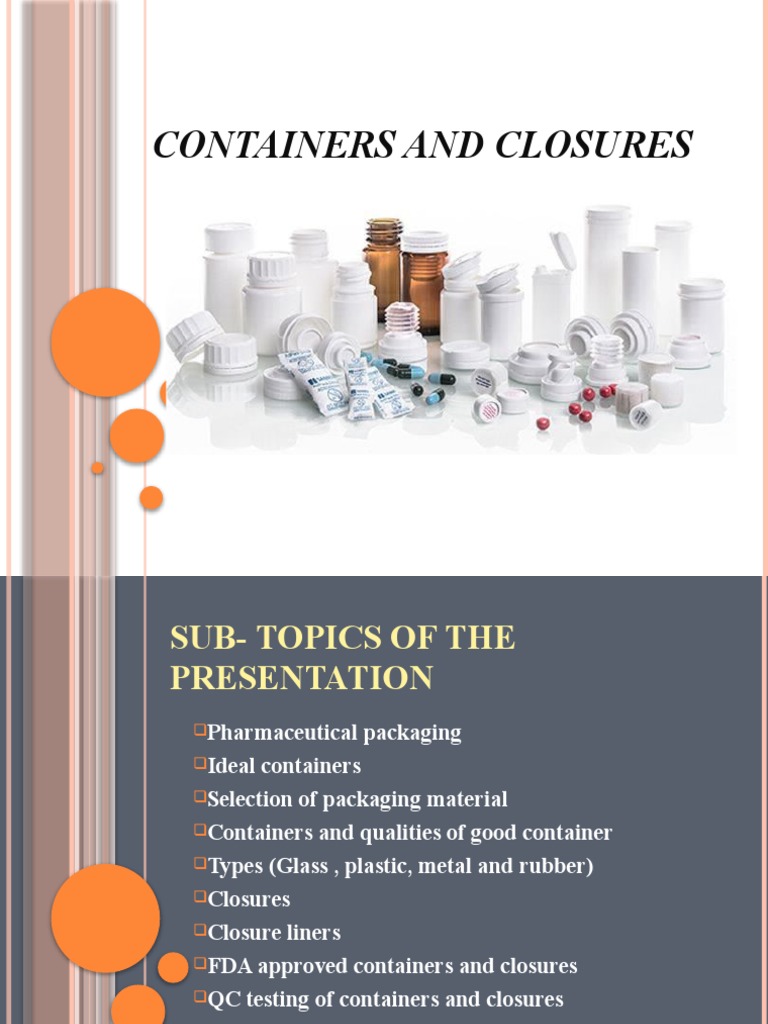 Containers and Closures | PDF | Physical Sciences | Industrial Processes