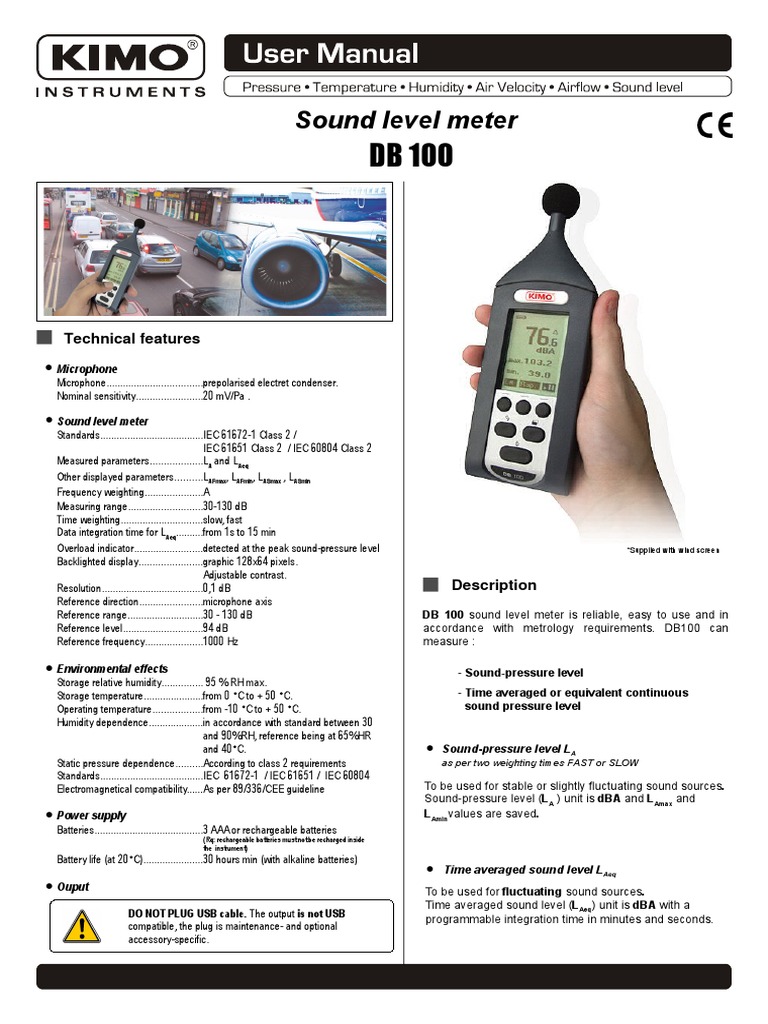 DB100 Manual (KIMO) | PDF | Microphone | Electronics