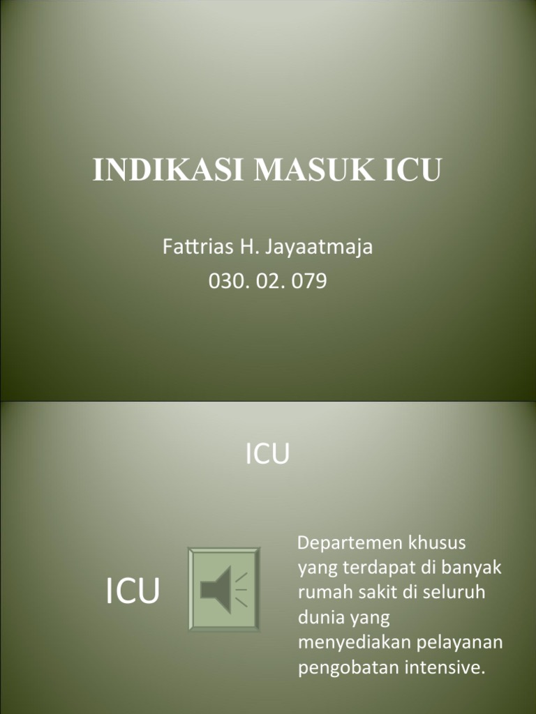 Indikasi Masuk Icu | PDF