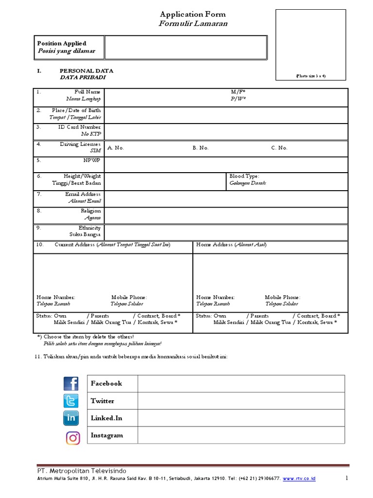 3 RTV Applicatiossssn Form | PDF