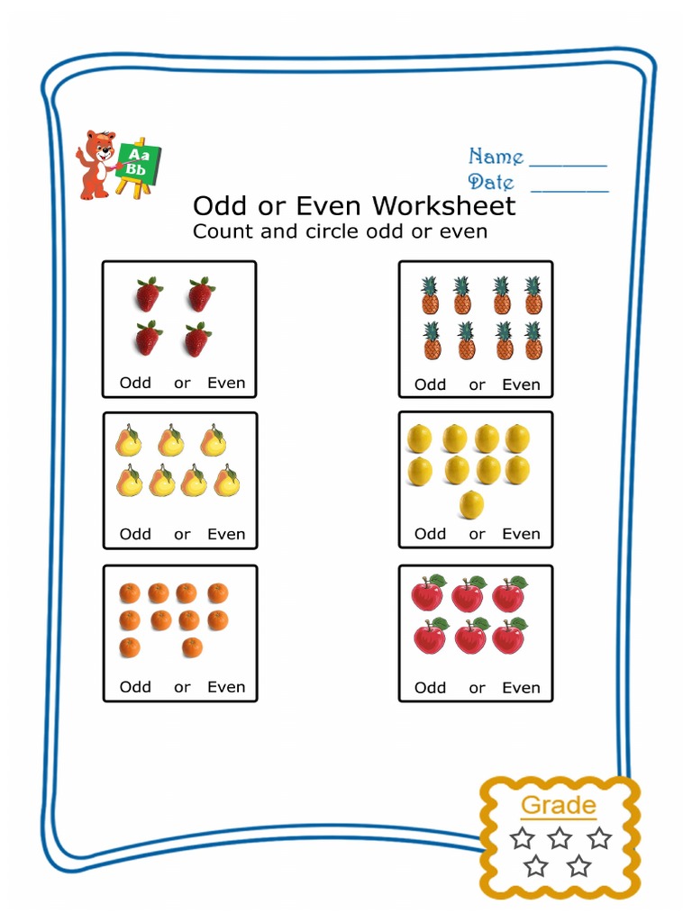 Count and Circle Even or Odd Numbers | PDF