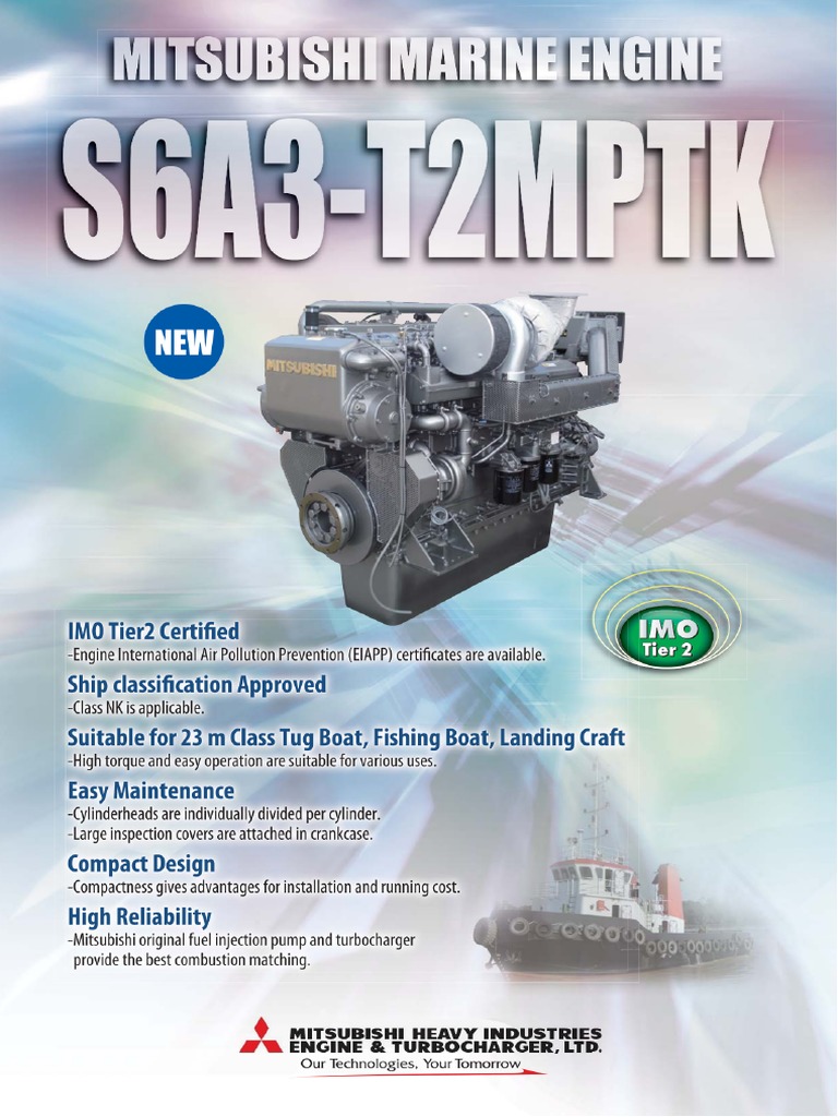 Mitsubishi Marine Engine (S6A3-T2MPTK) | PDF