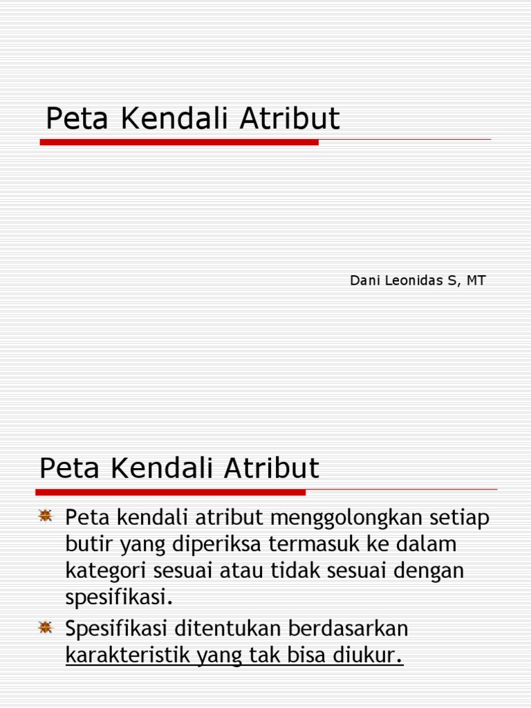 Peta Kendali Atribut dan Rumusnya | PDF