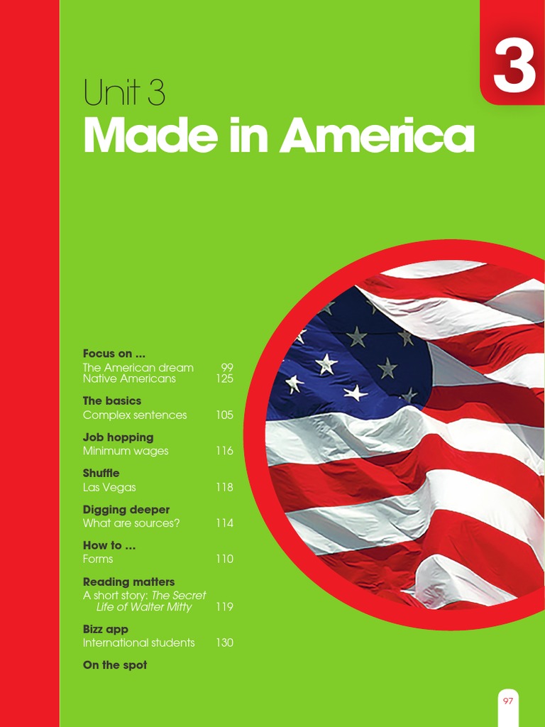 Made in America: Unit 3 | PDF | Sentence (Linguistics) | Millennials