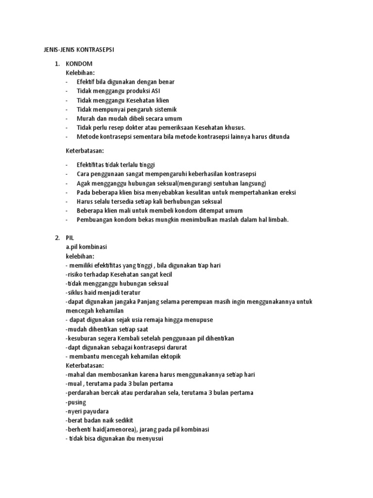 Jenis-Jenis KB | PDF