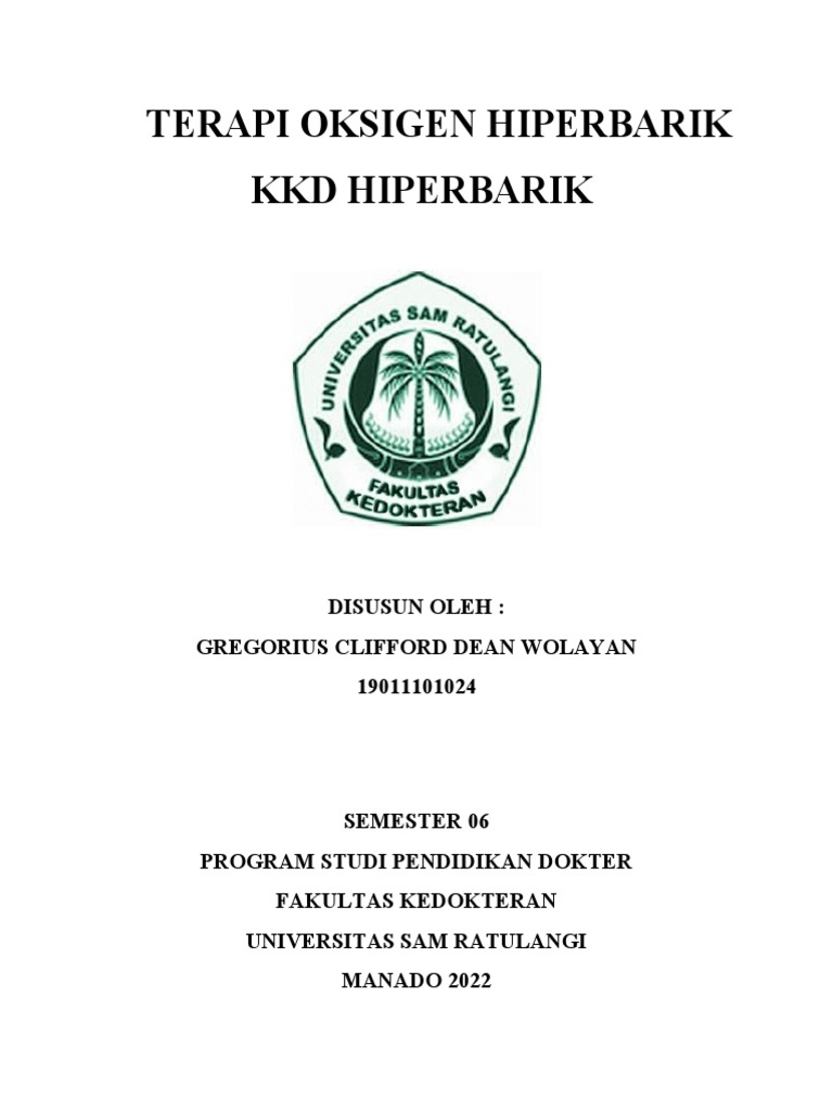 Terapi Oksigen Hiperbarik | PDF