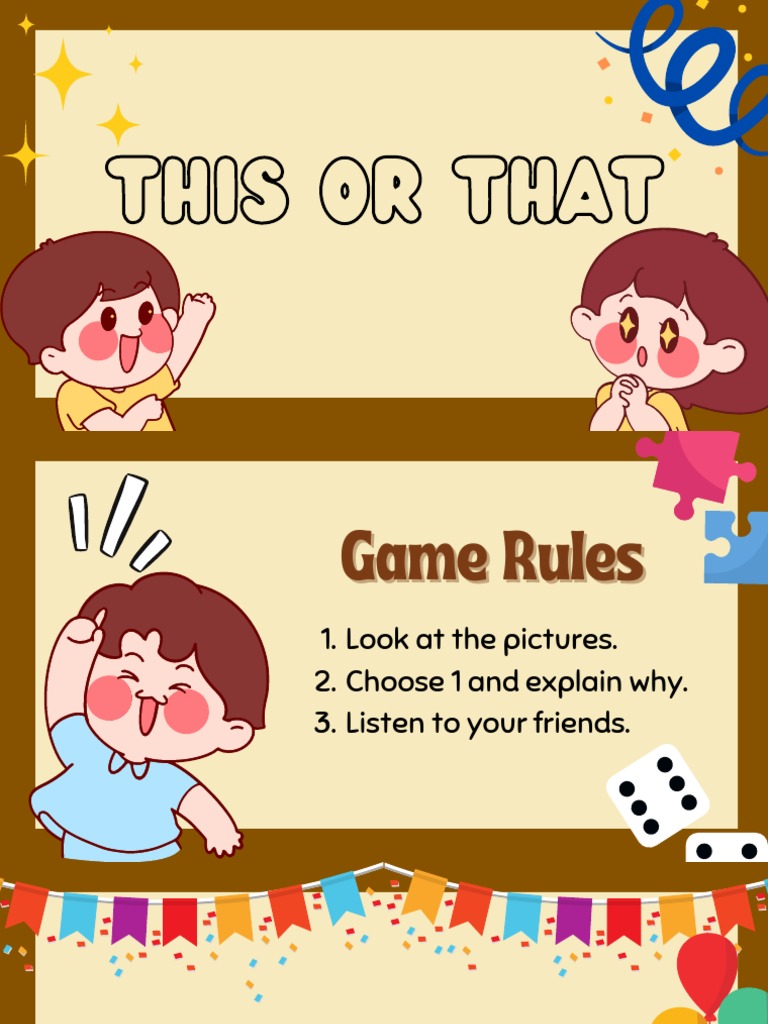 This or That Game Rules and Choices | PDF