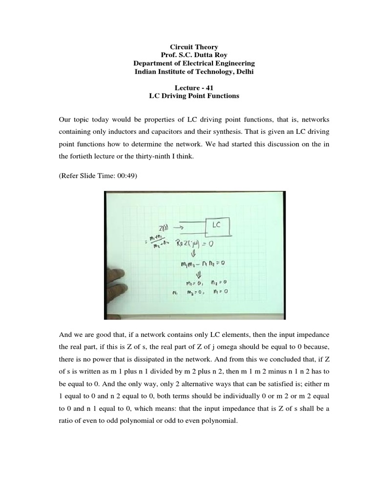 Lec 41 | PDF | Series And Parallel Circuits | Mathematics