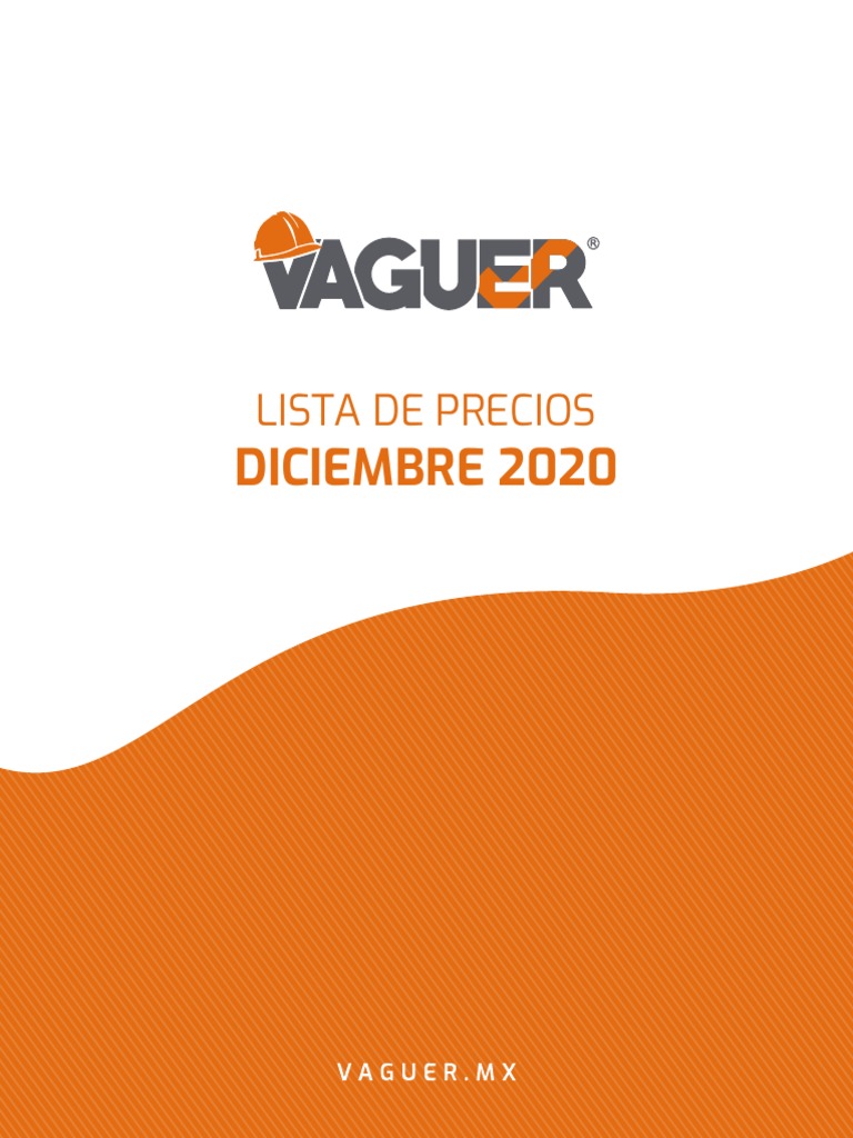 Lista de Precios Vaguer General 2021 | PDF
