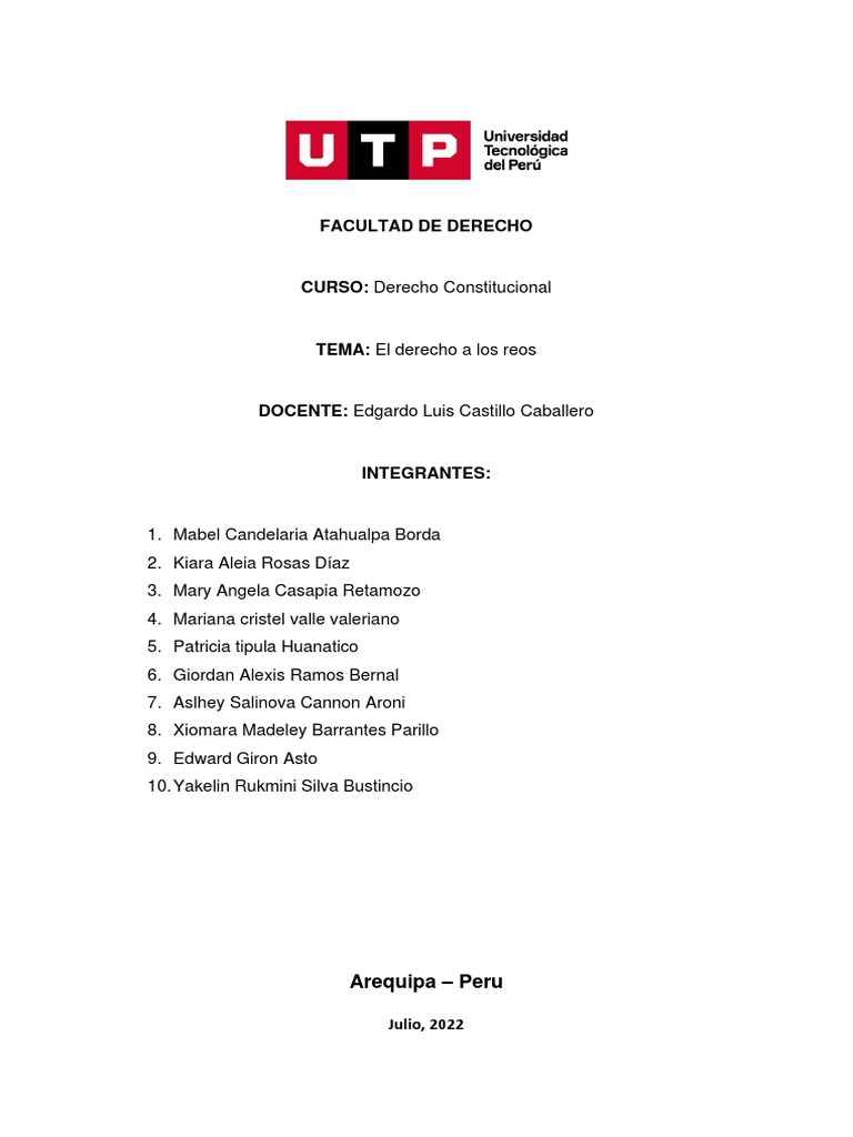 Derechos de los reos en Perú 2024 | PDF | Prisión | Derechos