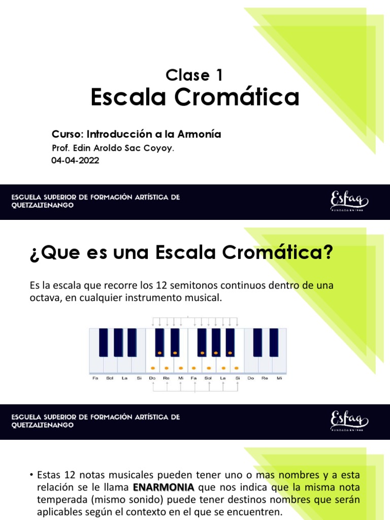 Estudio Completo de Escala Cromatica | PDF | Escala (música) | Notación