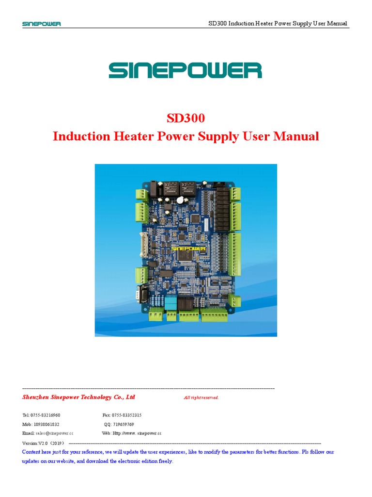SD300 Induction Heating Power Supply IGBT Control Card V2.0 | PDF ...