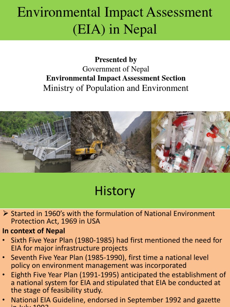 Environmental Impact Assessment (EIA) in Nepal: Ministry of Population ...