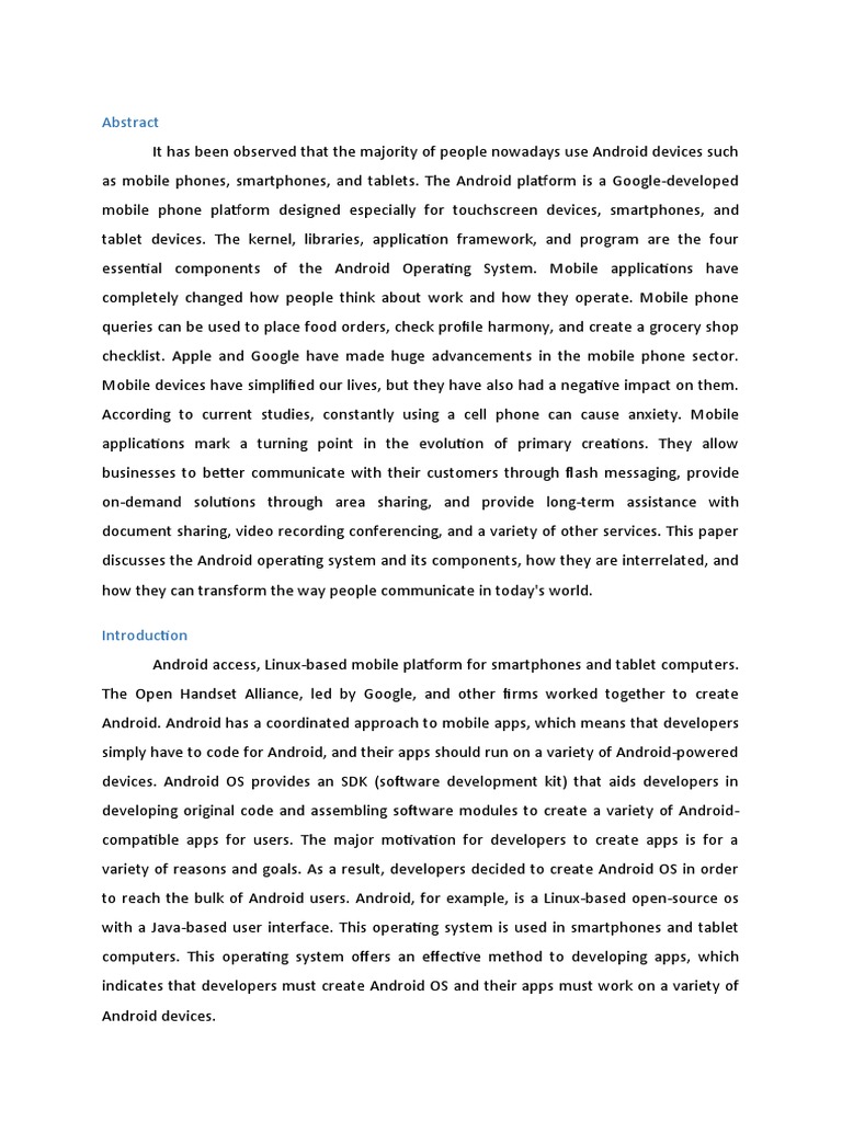Android Pdf Android Operating System Operating System