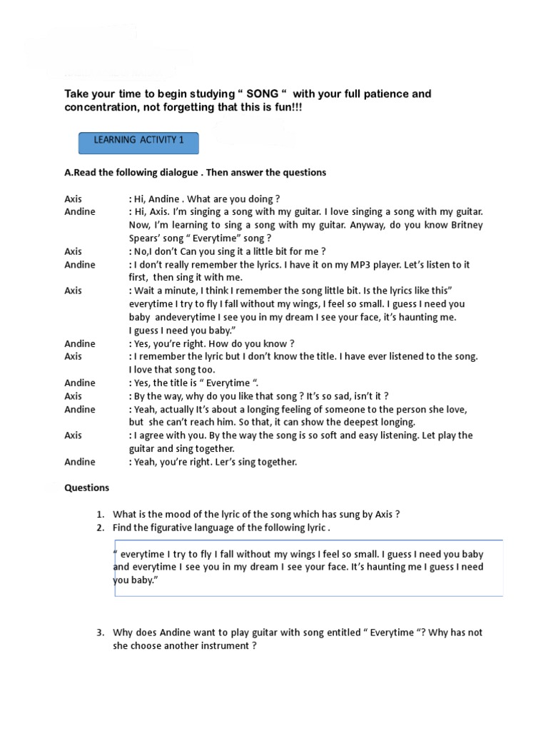 A.Read The Following Dialogue - Then Answer The Questions: Nabila ...