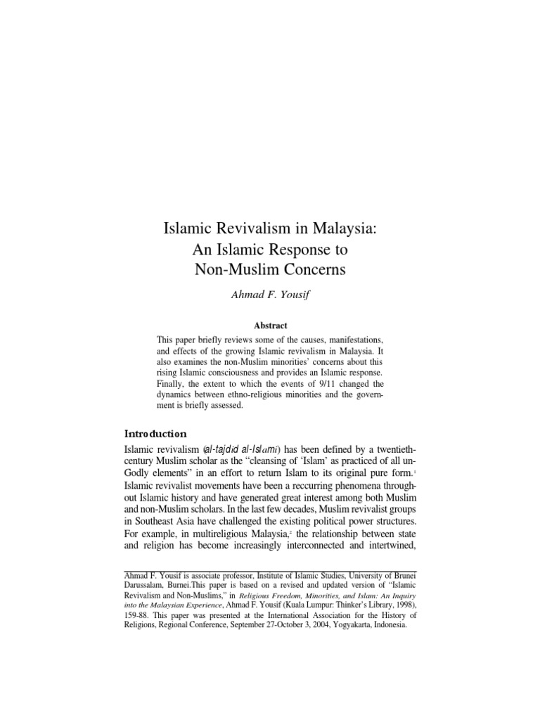 Islamic Revivalism in Malaysia | PDF | Malaysia | Religious Conversion