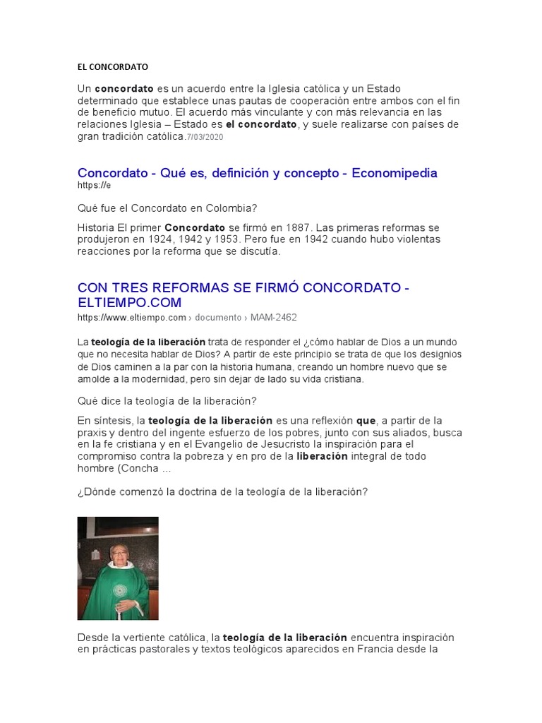 EL CONCORDATO y La Iglesia Catolica | PDF | Iglesia Católica | Teología