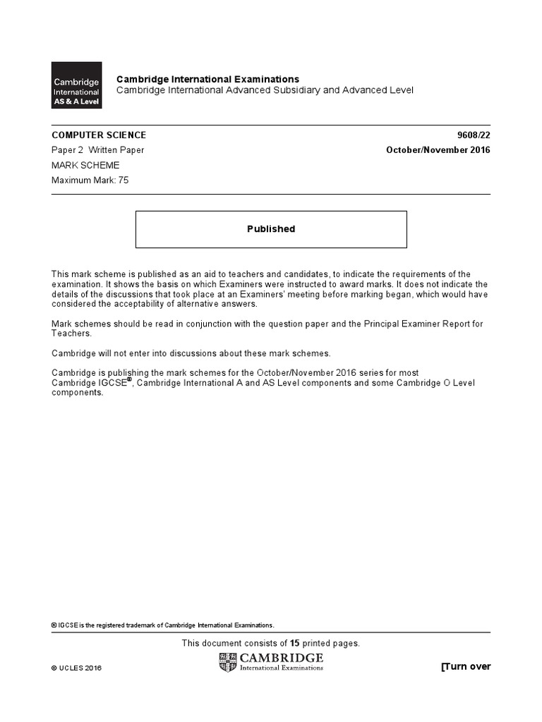 Cambridge International Advanced Subsidiary and Advanced Level | PDF | Integer (Computer Science ...