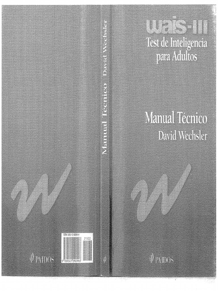 Wais-Lll Test de Inteligencia para Adultos | PDF