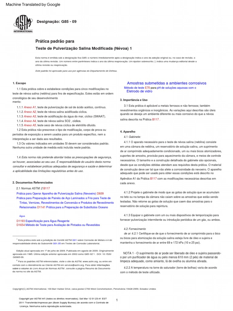 Astm G85 | PDF | Umidade | Ph