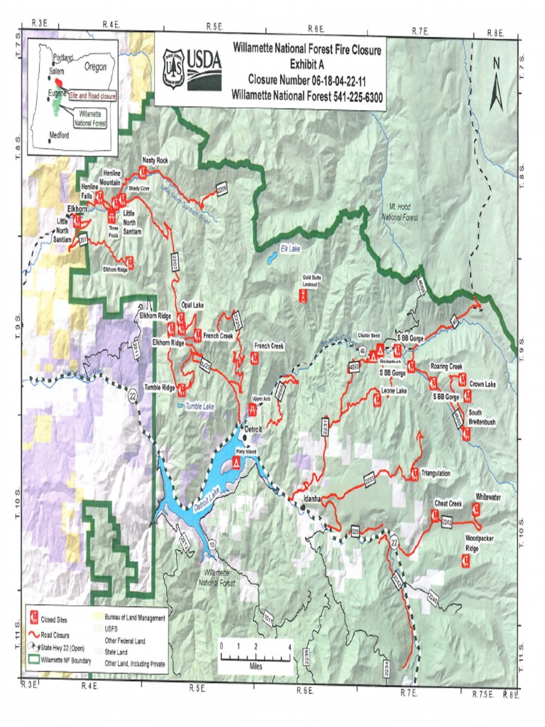 Revised Closure of The Beachie/Lionshead Fires | PDF