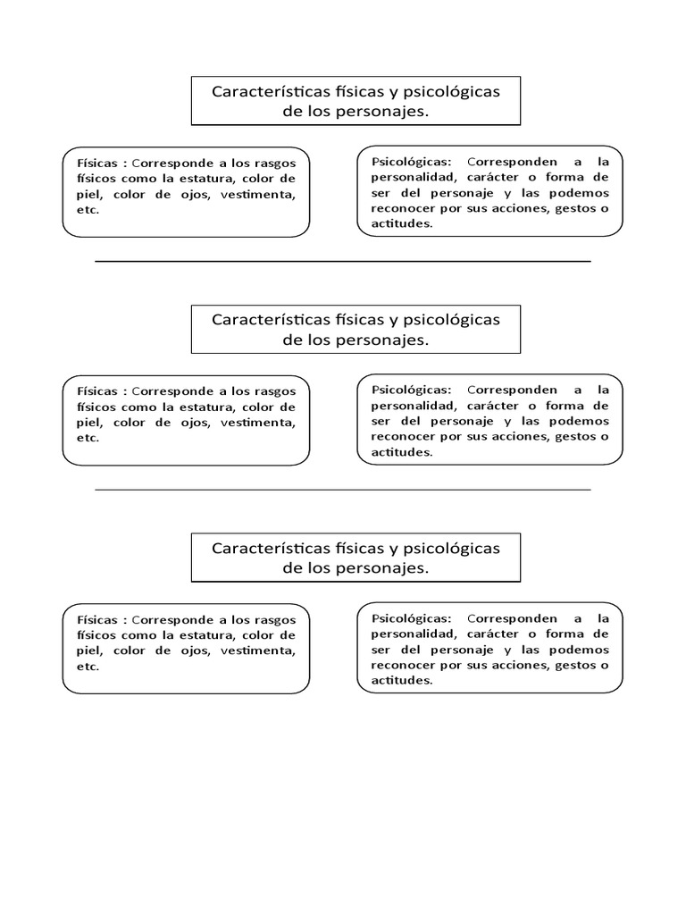 Ficha Caracteristicas Fisicas y Psicologicas | PDF